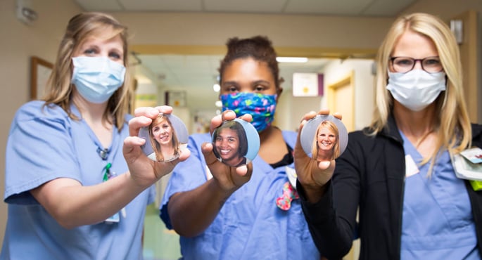 Nurses Showing The Faces Behind The Masks