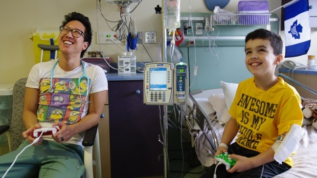 Hospital Nurse Plays Video Games With Patients